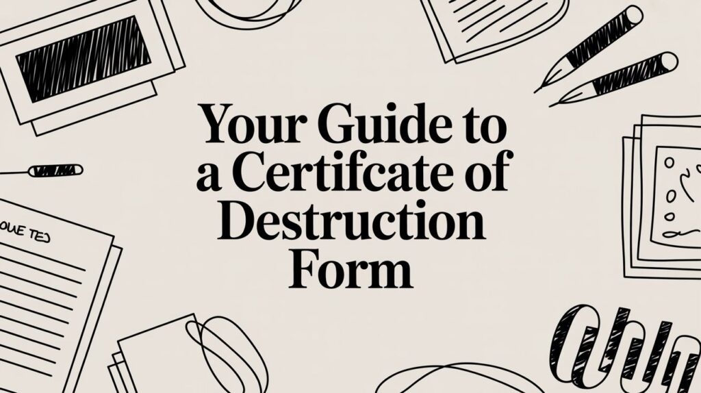 Your Guide to a Certificate of Destruction Form